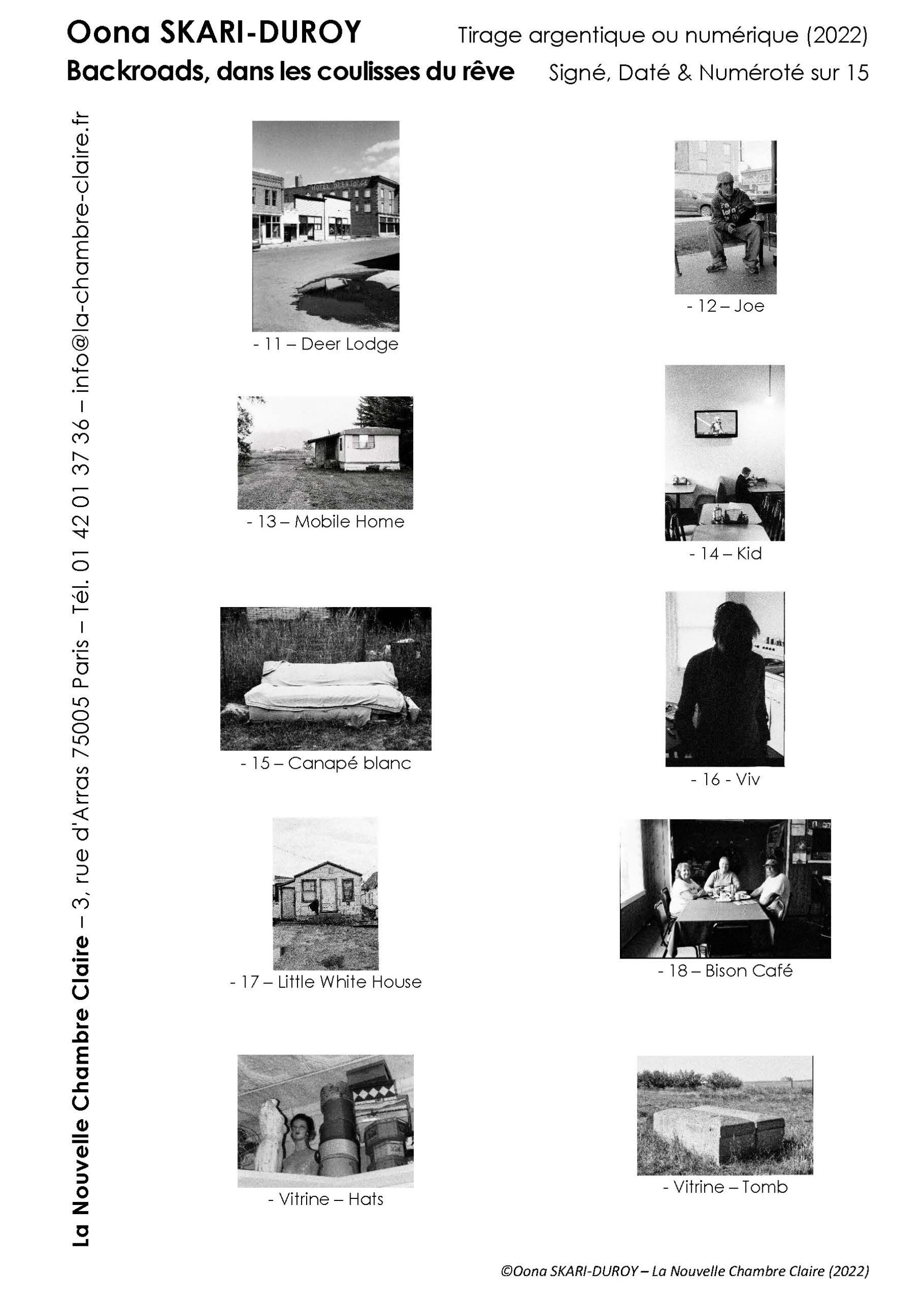 EXPOSITION - Oona SKARI-DUROY "Backroads" • La Nouvelle Chambre Claire